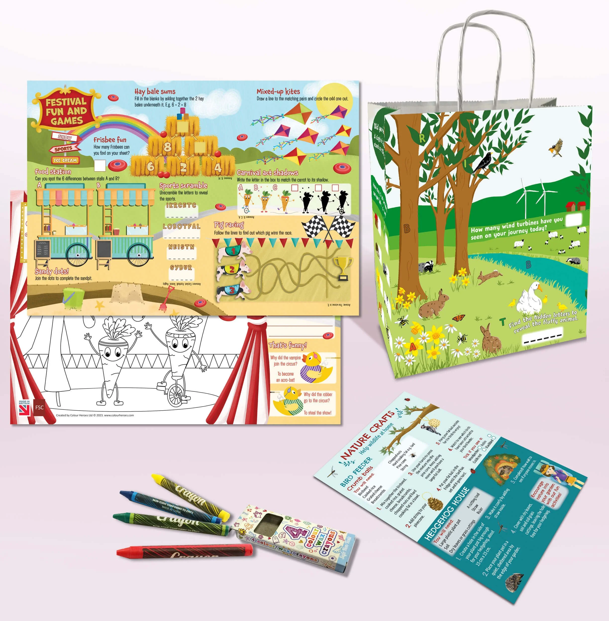 Christmas Activity Packs - 100 Packs. Price includes VAT — Colour Heroes