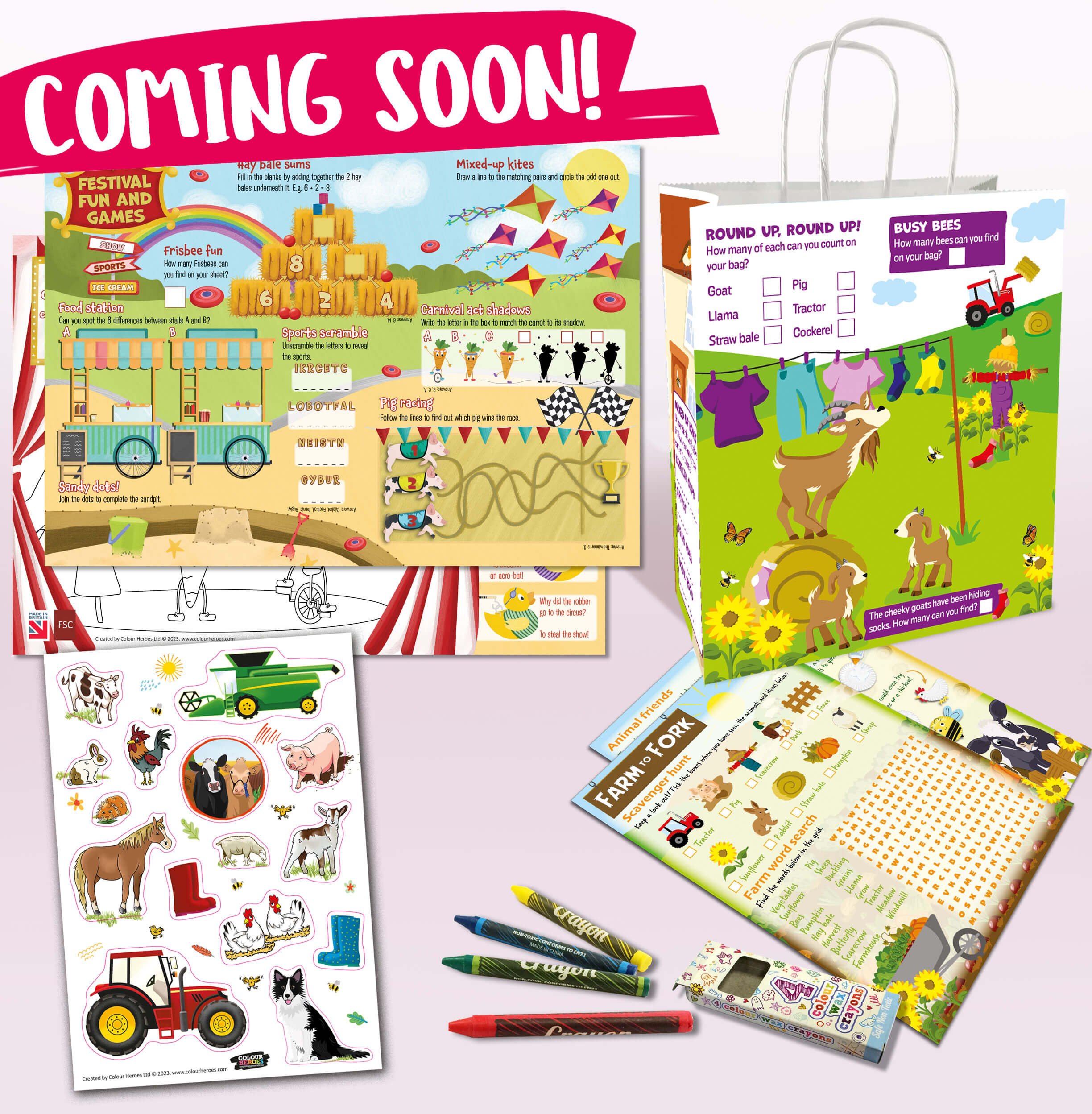 Christmas Activity Packs - 100 Packs. Price includes VAT — Colour Heroes