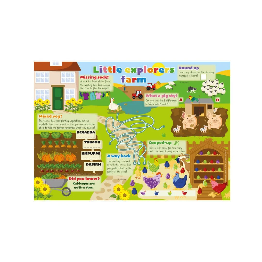 Little Explorers Farm Activity Sheet — Colour Heroes