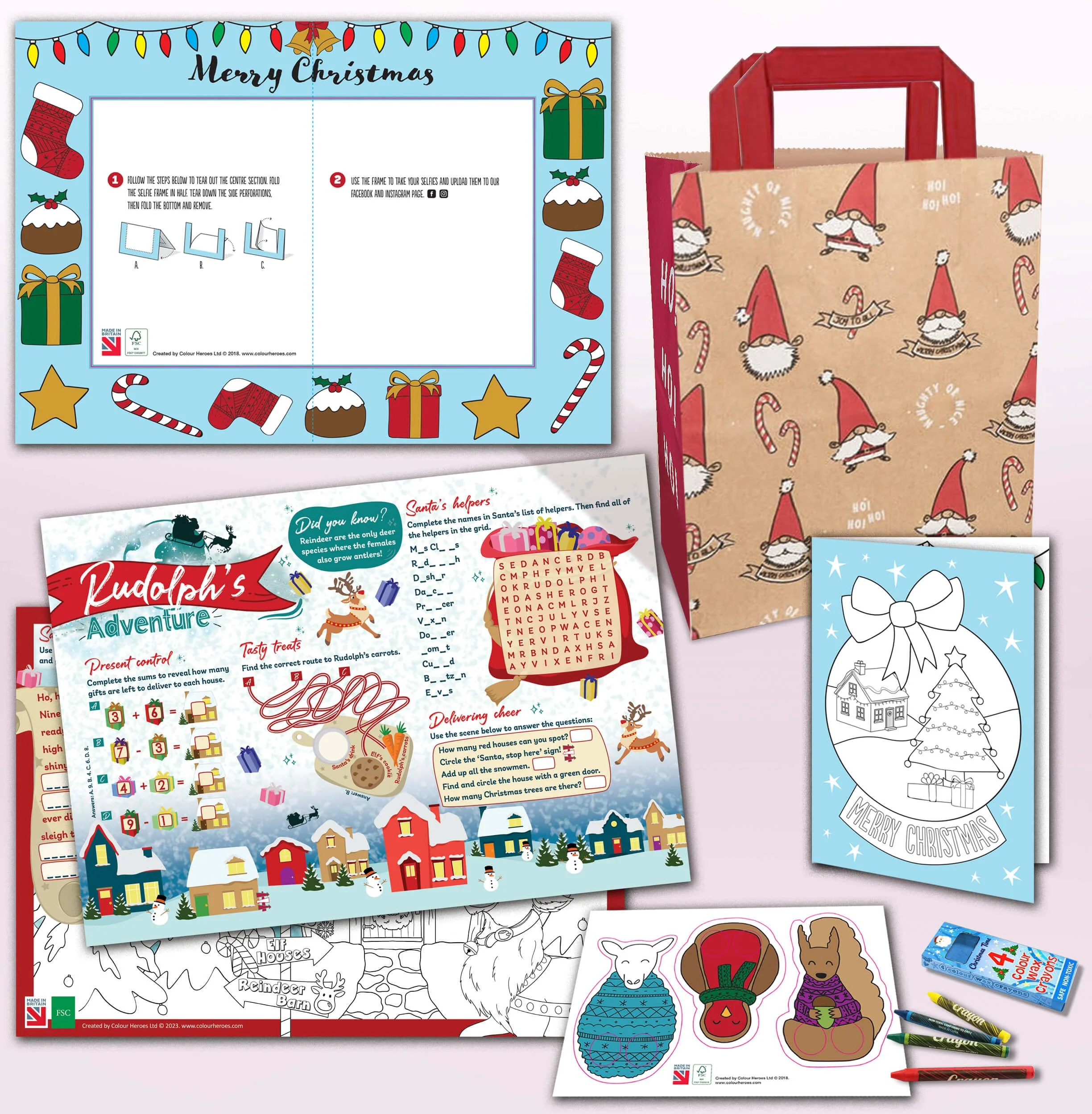 Winter Wonderland Activity Packs and takeaway meal bags — Colour Heroes