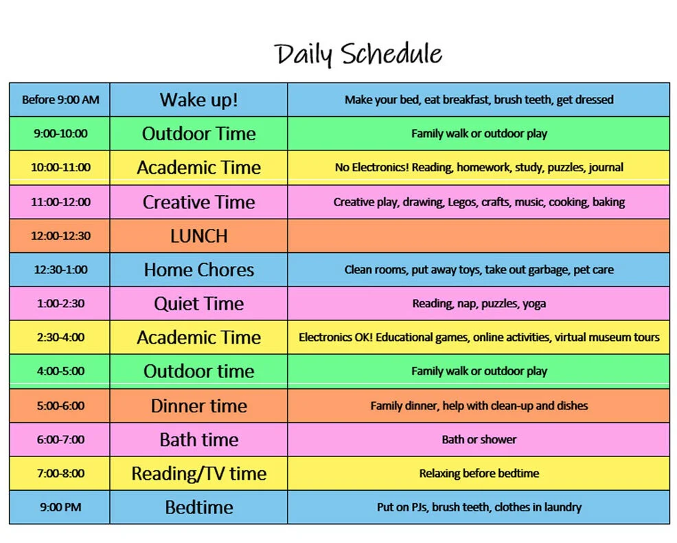Activity Schedule During Remote Learning Collaborative Corner activity-schedule-during-remote-learning-collaborative-corner