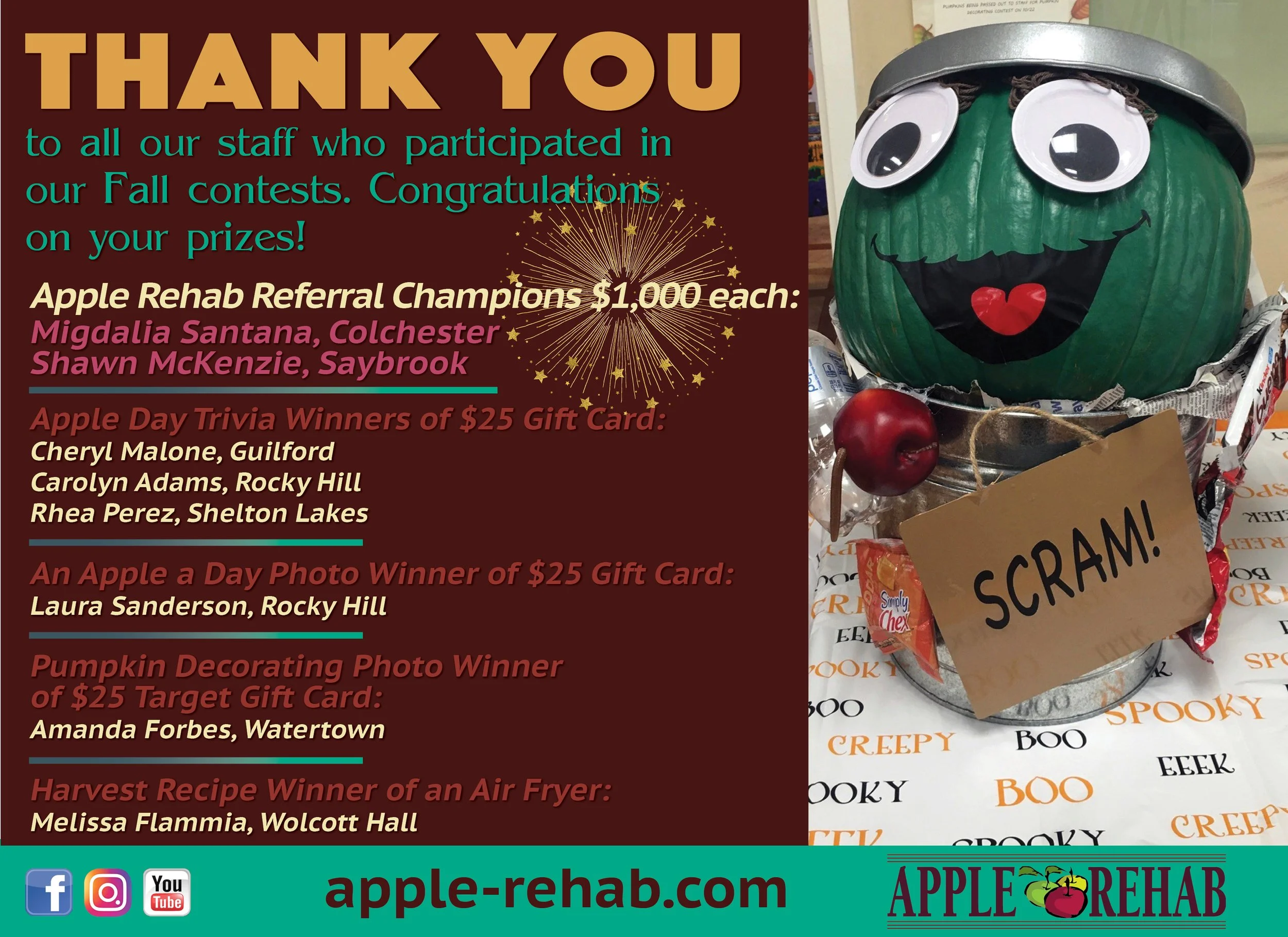 Apple announces fall prize winners, including staff that won $1,000 ...