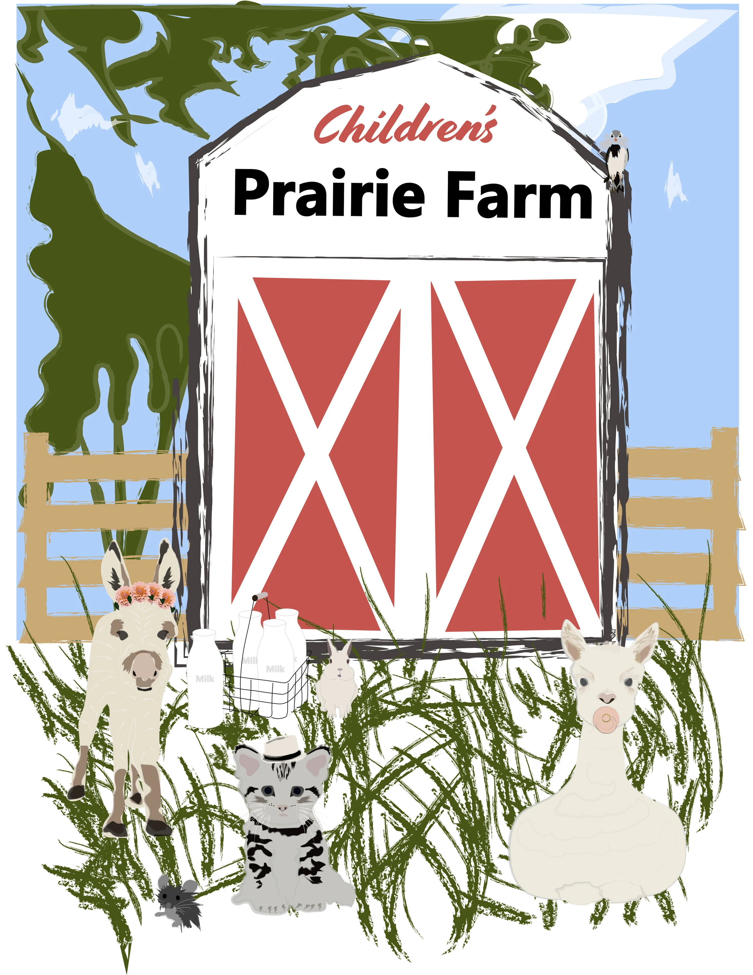 Red Barn Coloring Page
