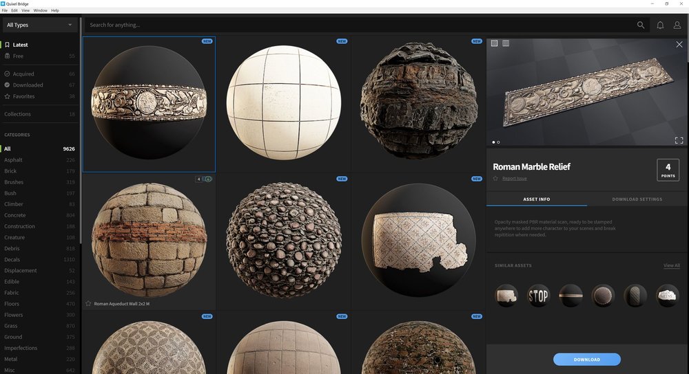 Quixel with Houdini & Blender — Bubblepins