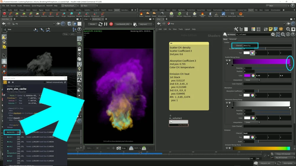 Redshift Volume Material in Houdini — Bubblepins