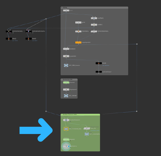 Houdini Boolean Fracturing — Bubblepins