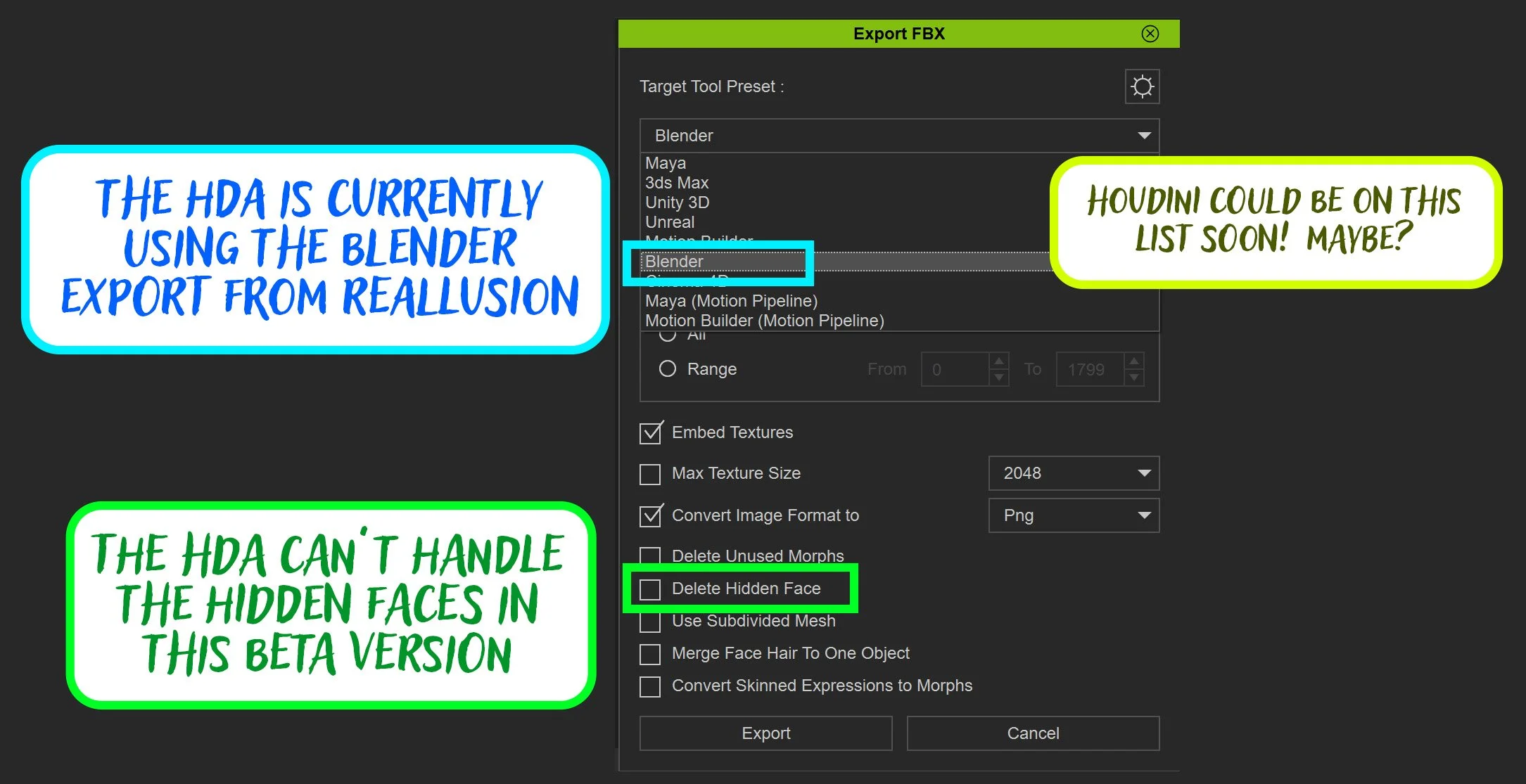 Reallusion & Houdini HDA Integration — Bubblepins