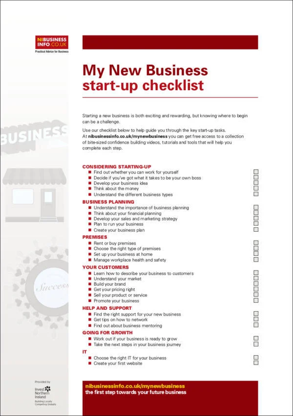 Start New Business Checklist