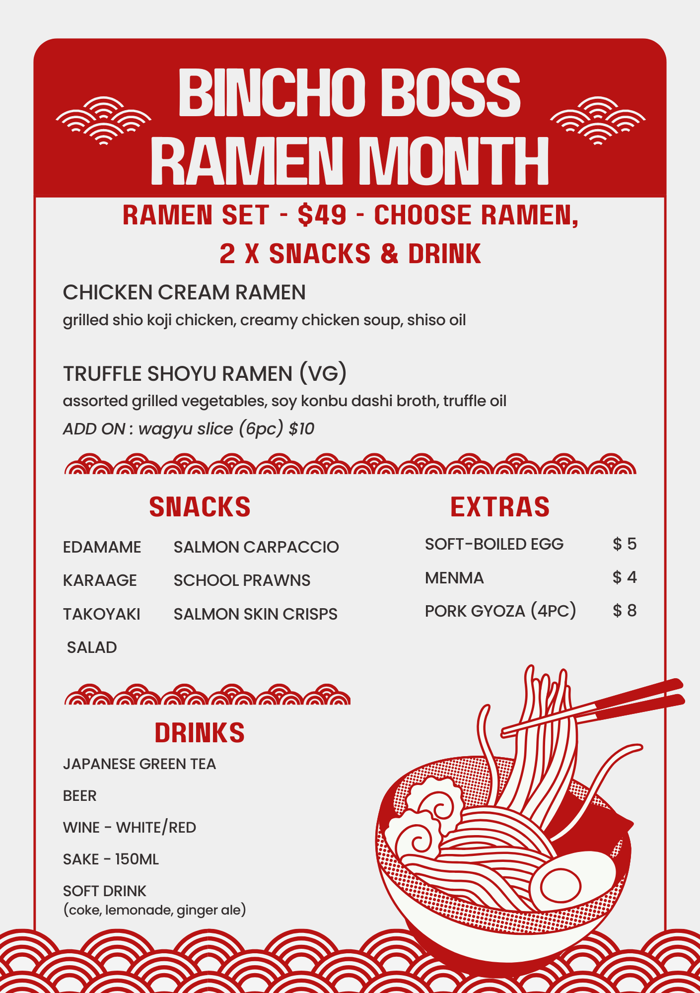Bincho Boss Ramen Month — Bincho Boss