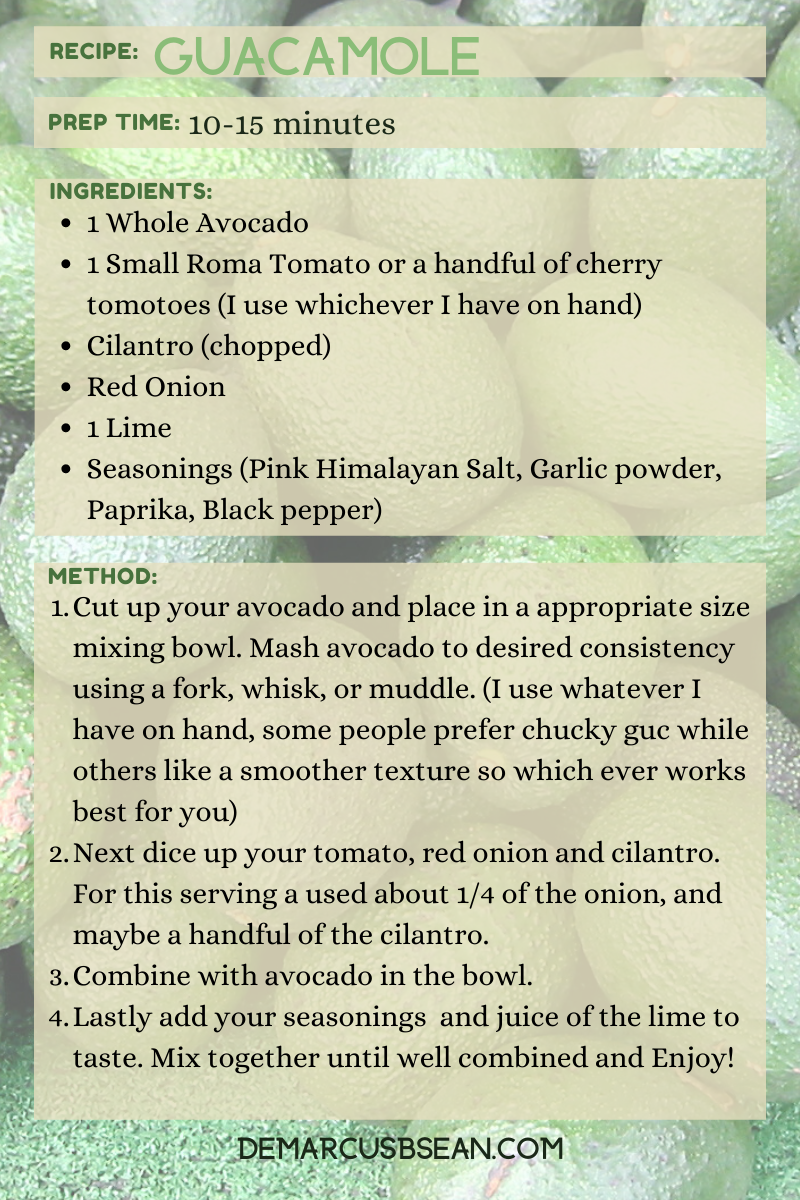 Easy Homemade Guacamole Recipe — DeMarcusBSean