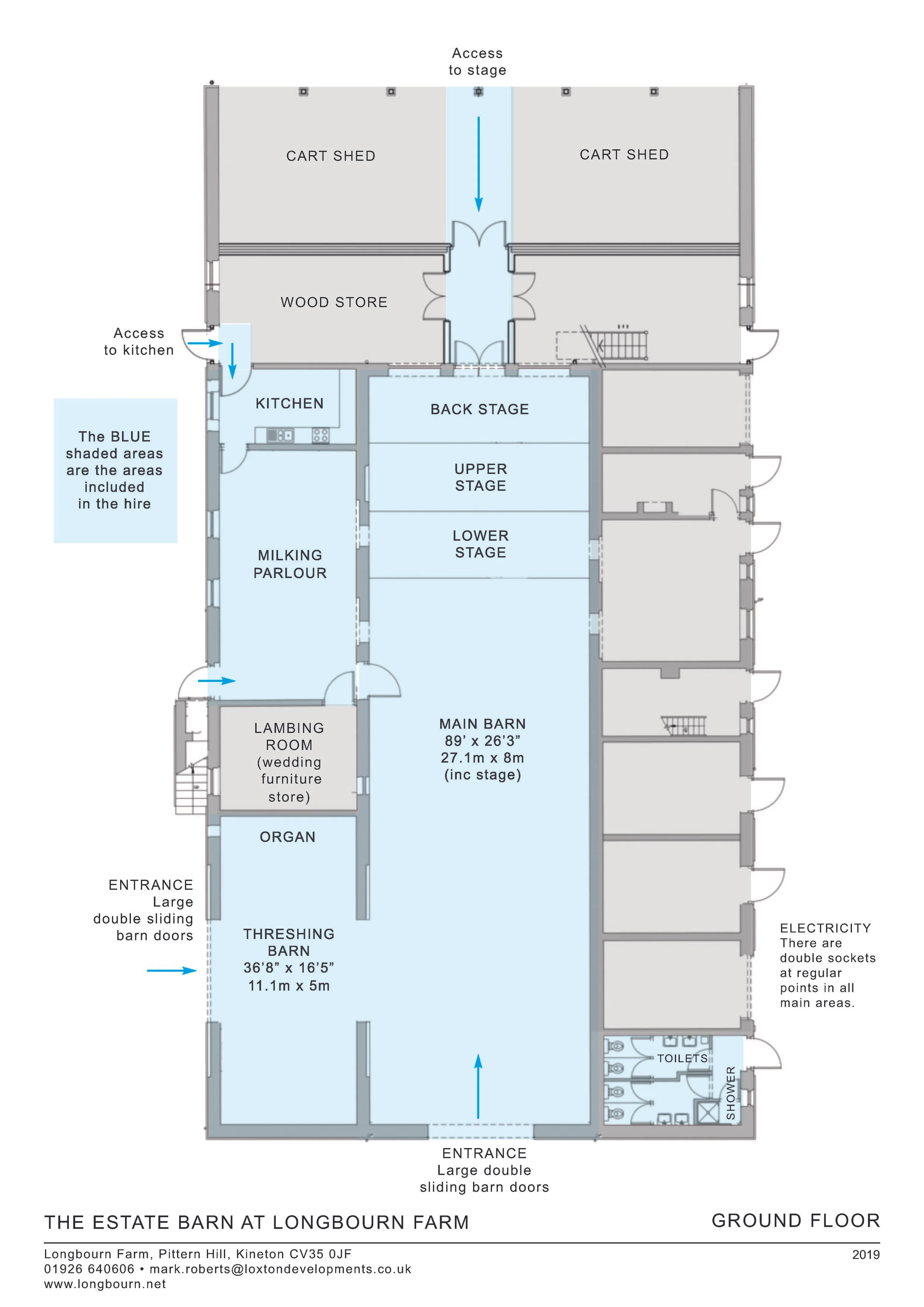 Paper plans — Longbourn Estate Barn