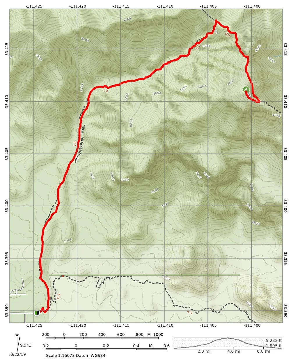 The Superstition Wilderness Part I: The Hieroglyphic Trail — Maps With ...