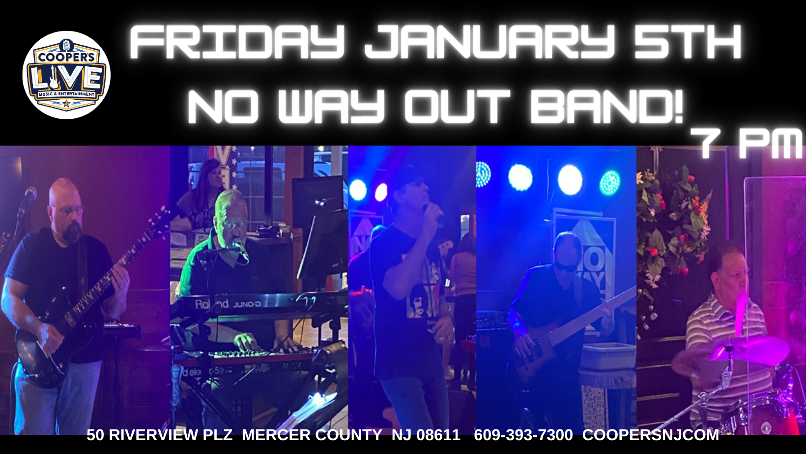 No Way Out Band w DJ Jonny Rossi! — Cooper's Riverview
