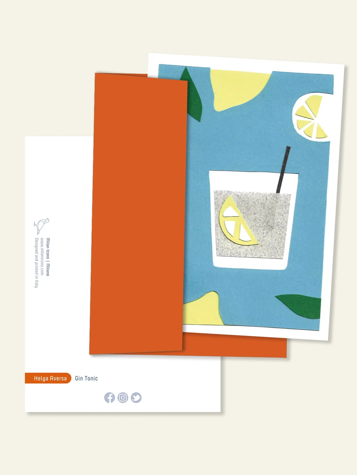 Greeting Card “Gin Tonic” by Helga Aversa and Milan Icons — Milan Icons