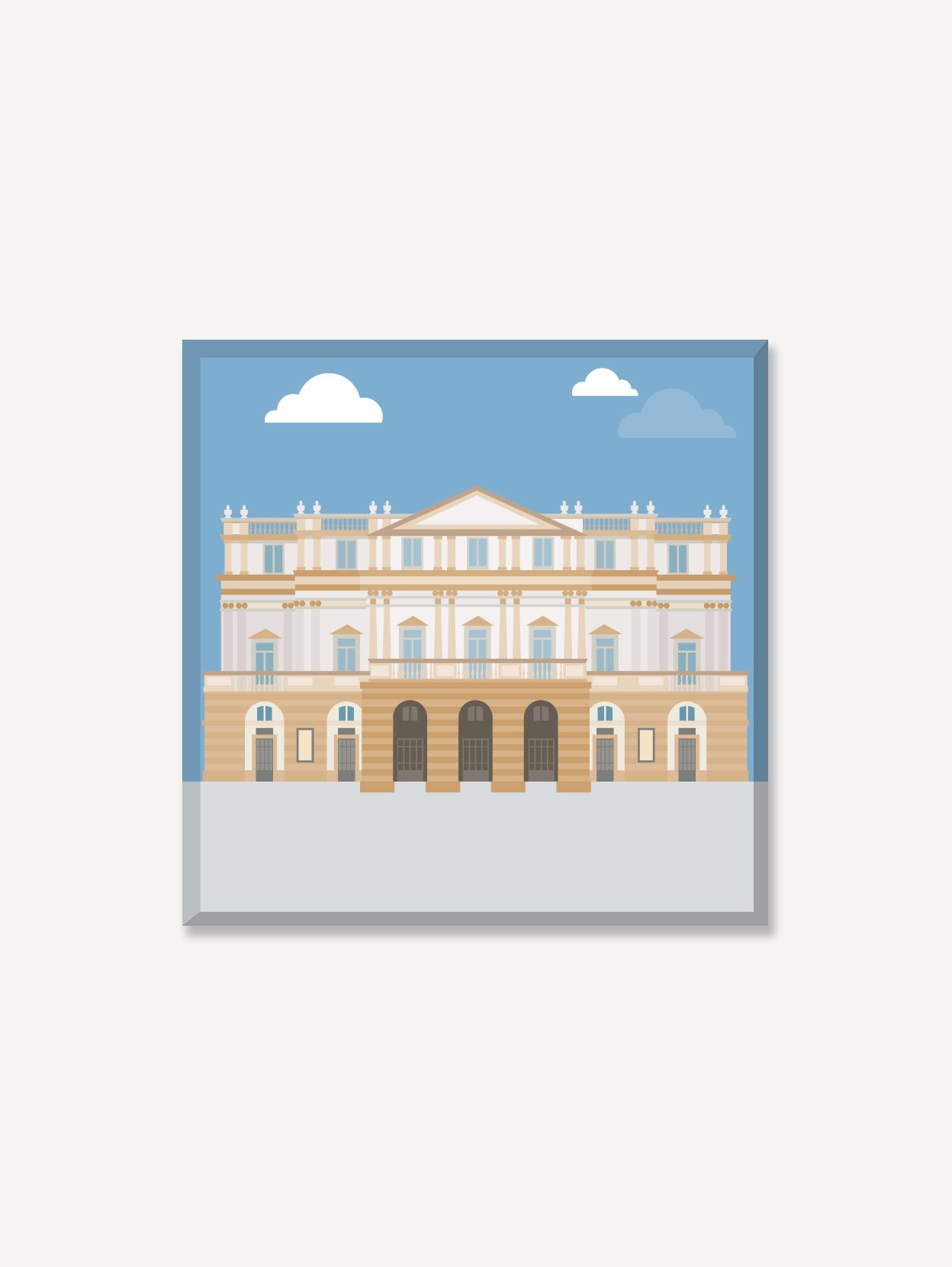 Magnete La Scala quadrato — Milan Icons