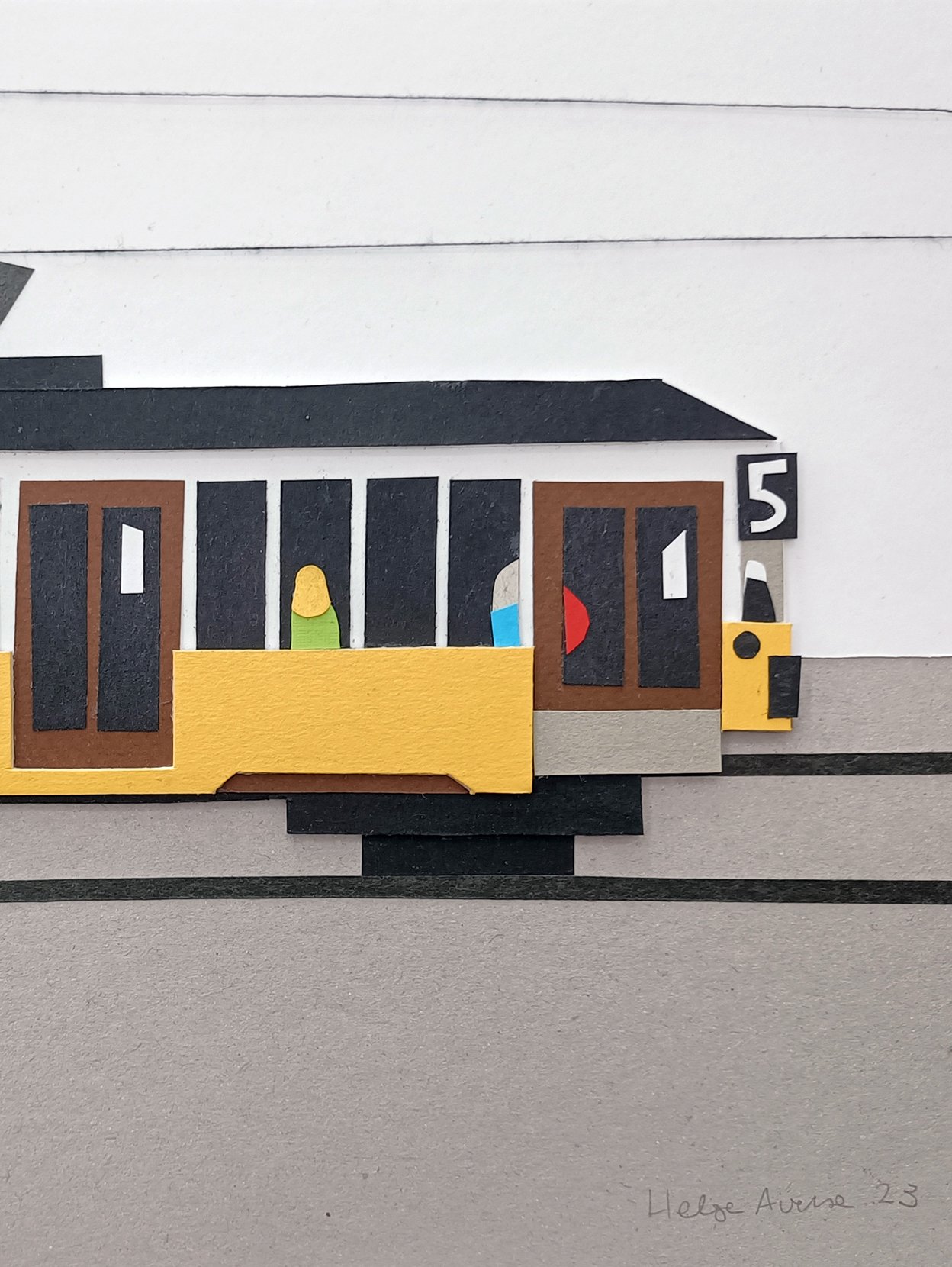 “Tram 5” original collage by Helga Aversa, available in our Milan Icons ...