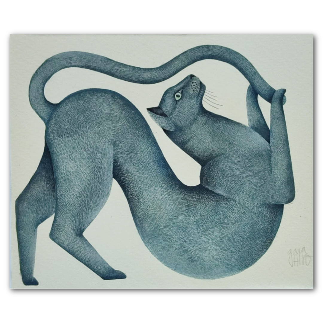 “Contorsionismi felini 02” by Gaia Cairo. Original watercolour ...