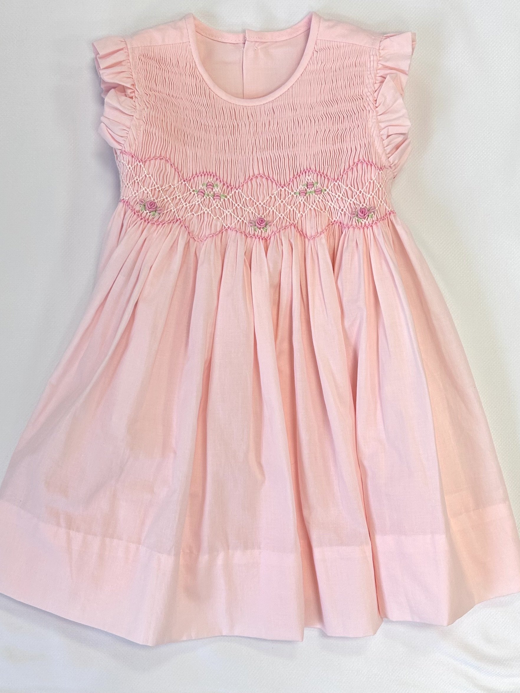 Baby Sen Pink Smocked Dress — The Children's Shop