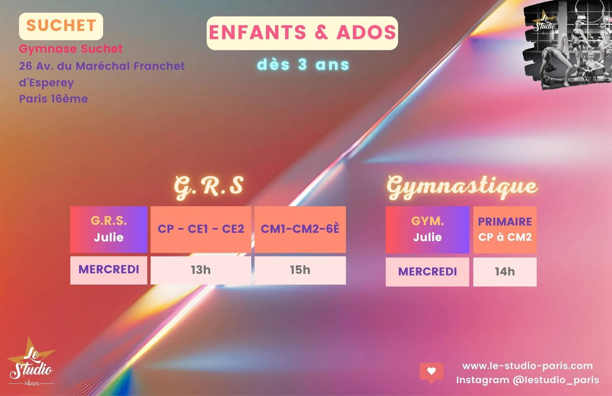 Le Studio Paris 16e (75016) - Cours danse adultes et enfants — Le Studio