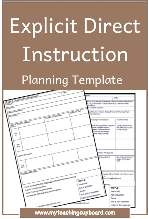 Explicit Teaching — My Teaching Cupboard