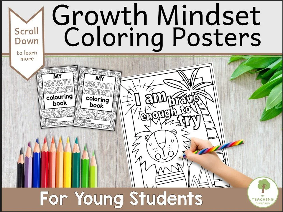 Kids Growth Mindset Colouring Pages — My Teaching Cupboard