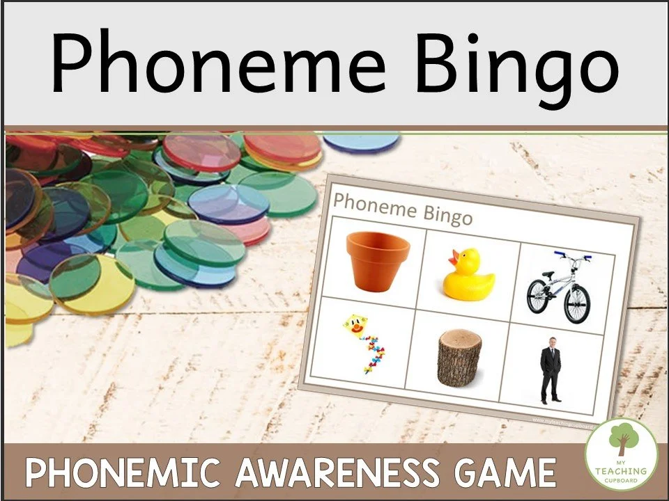 Phoneme Bingo Game to teach Phonemic Awareness — My Teaching Cupboard