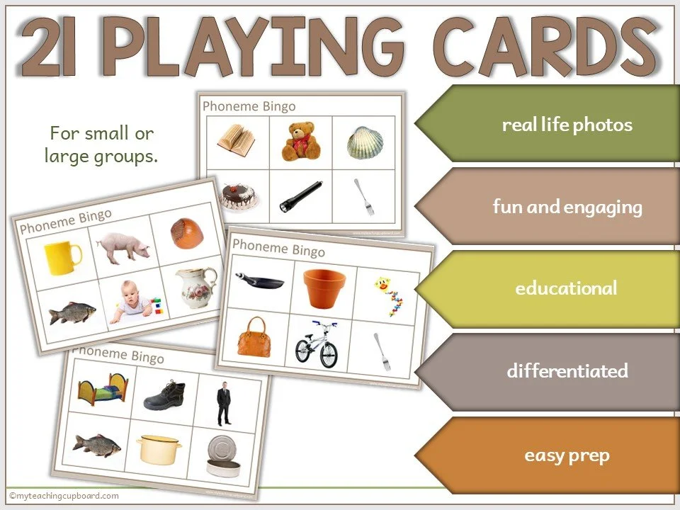 Phoneme Bingo Game to teach Phonemic Awareness — My Teaching Cupboard