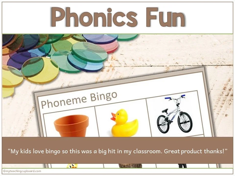 Phoneme Bingo Game to teach Phonemic Awareness — My Teaching Cupboard