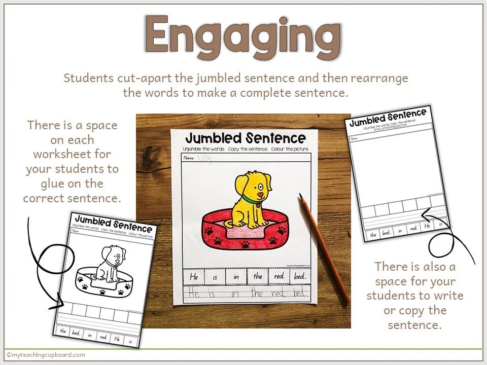 Jumbled Up Sentences - An Easy Way to Help Beginning Writers — My ...