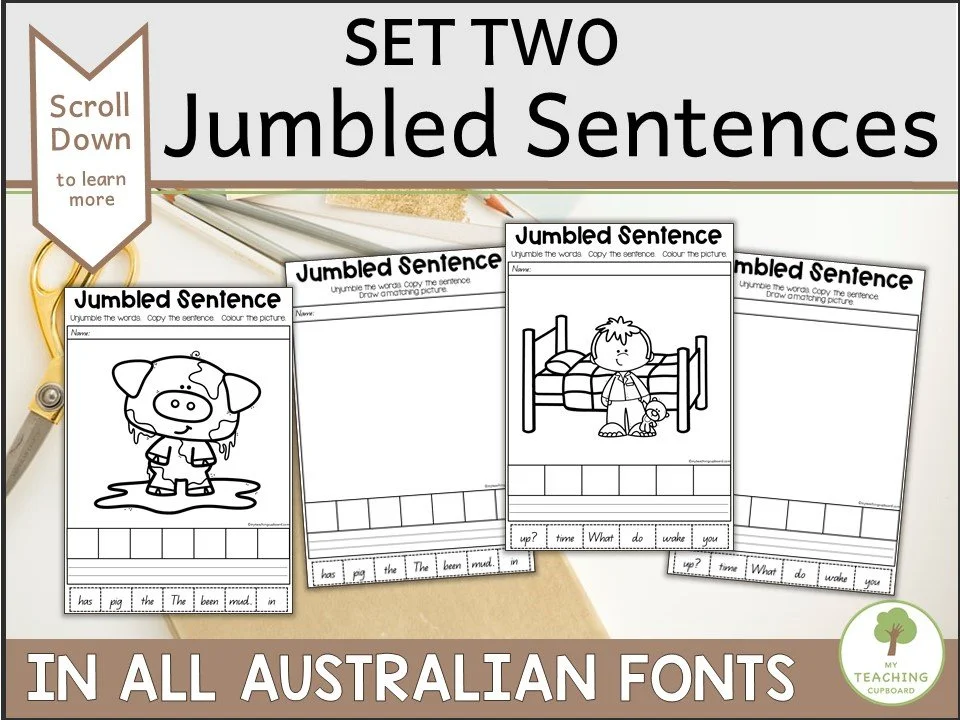 Decodable Jumbled Sentences — My Teaching Cupboard