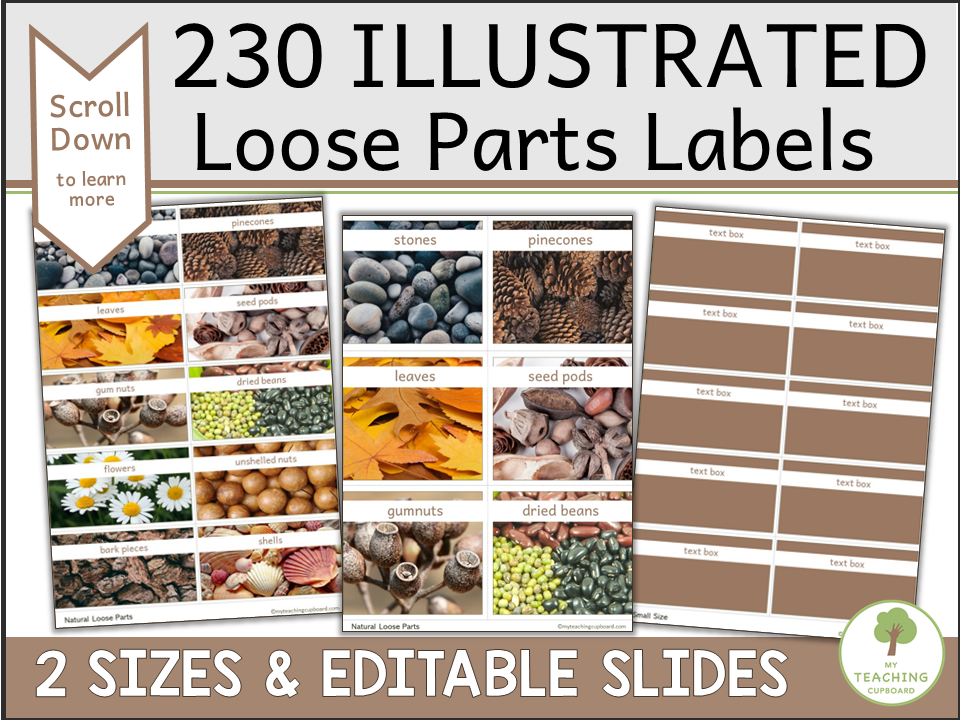 230 Illustrated Loose Parts Play Labels – EDITABLE — My Teaching Cupboard