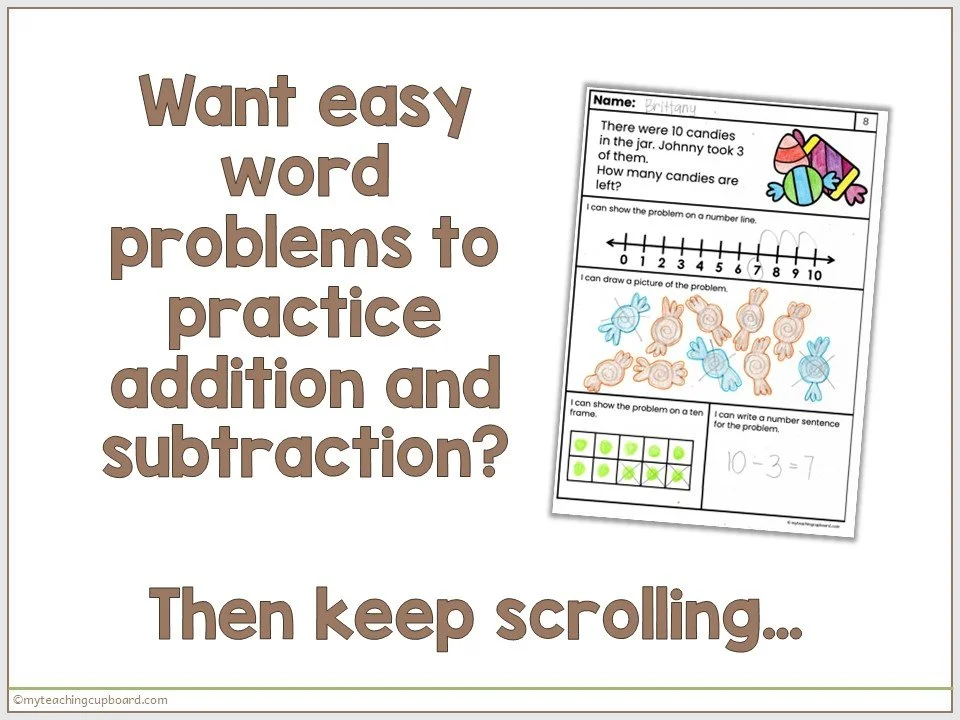 50 Simple Number Stories on Addition and Subtraction to 10 — My ...