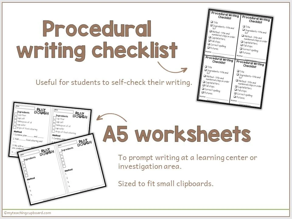 Procedural Writing Activity – How to Make Playdough — My Teaching Cupboard