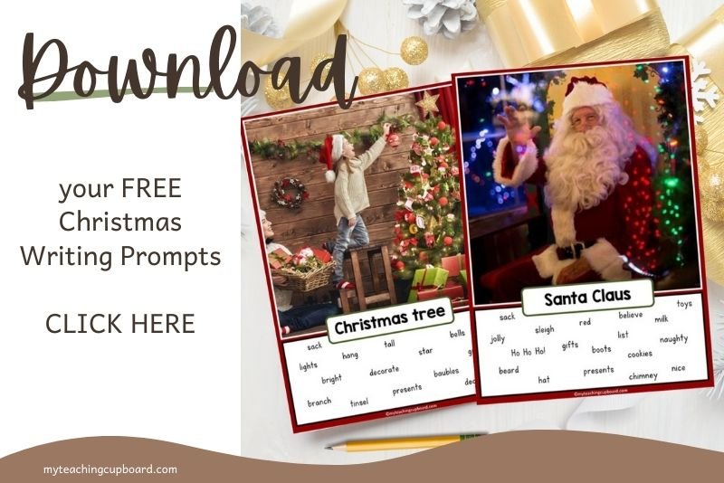 Free Christmas Writing Prompts for Kids in Kindergarten — My Teaching ...