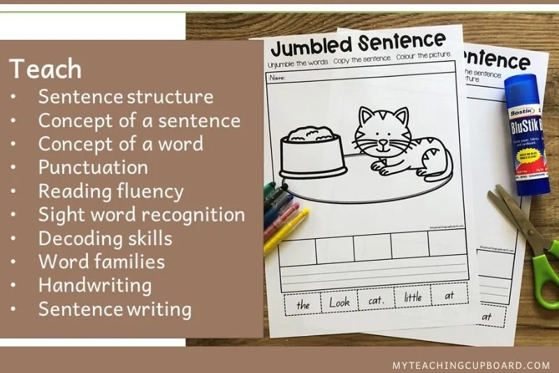Jumbled Up Sentences - An Easy Way to Help Beginning Writers — My ...