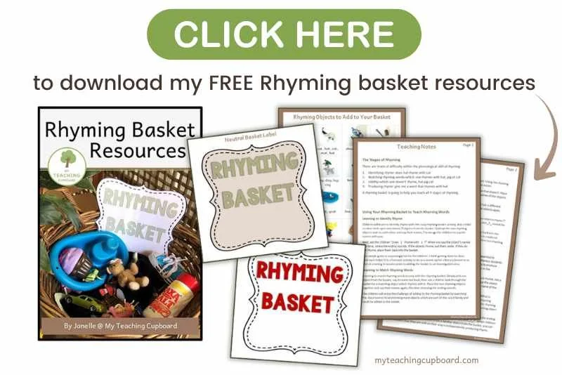 Use a Rhyming Basket to Teach Rhyming Words — My Teaching Cupboard