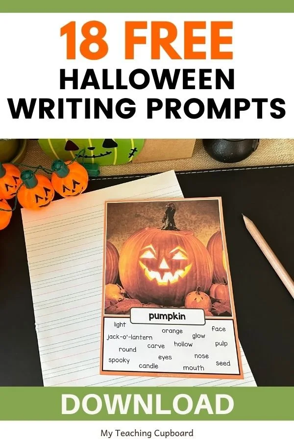 Free Halloween Writing Prompts for Kindergarten — My Teaching Cupboard
