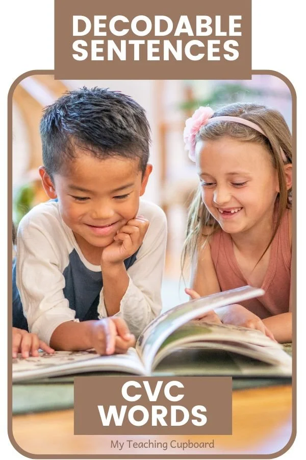 Decodable Sentences with CVC Words for Kindergarten — My Teaching Cupboard