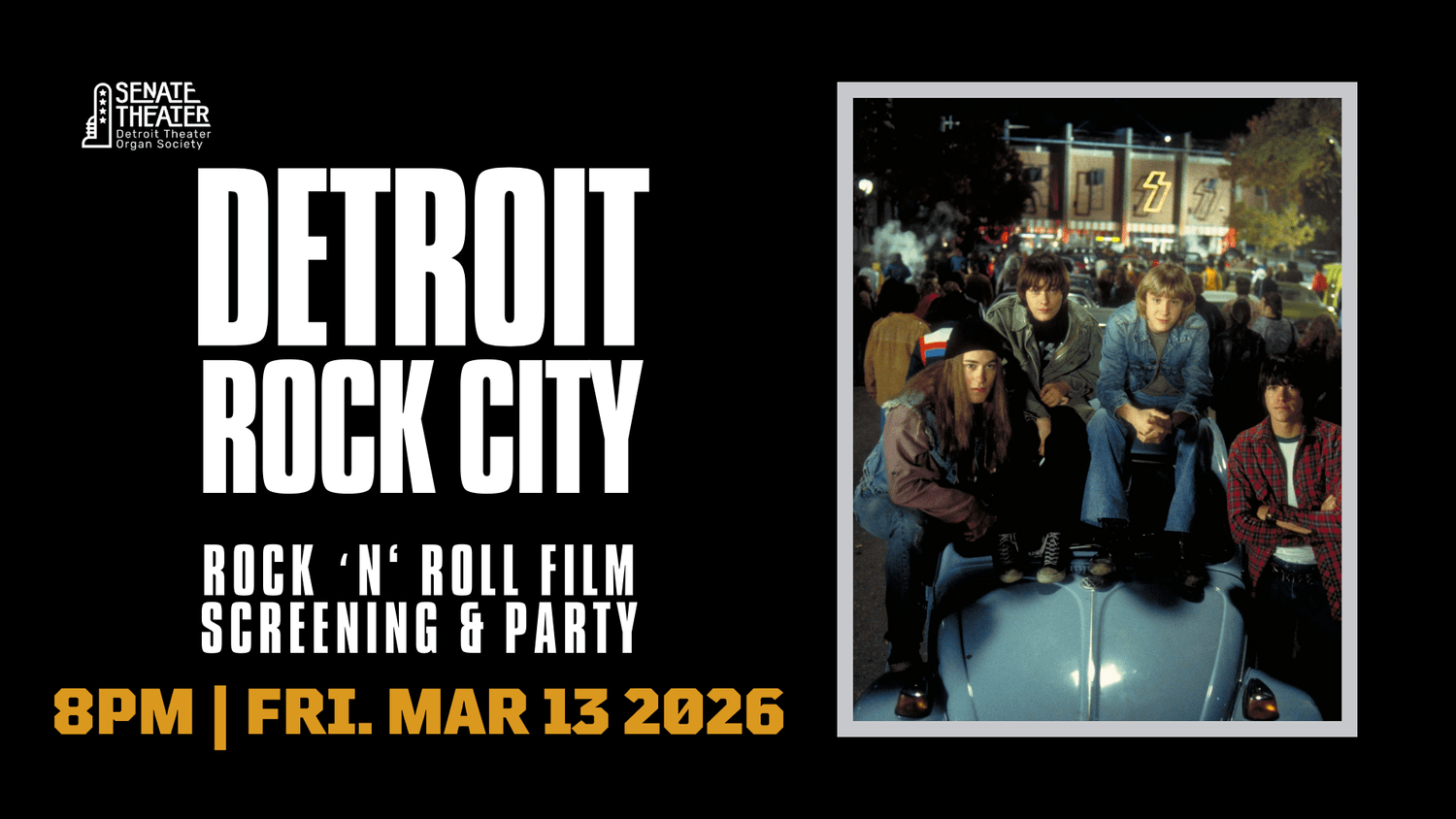 Detroit Rock City: Rock ‘n’ Roll Film Screening & Party — Senate Theater