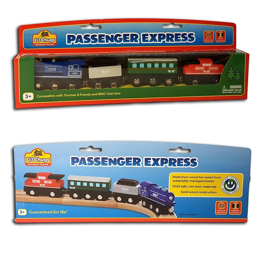 Passenger Express Wooden Train Set — San Diego Model Railroad Museum