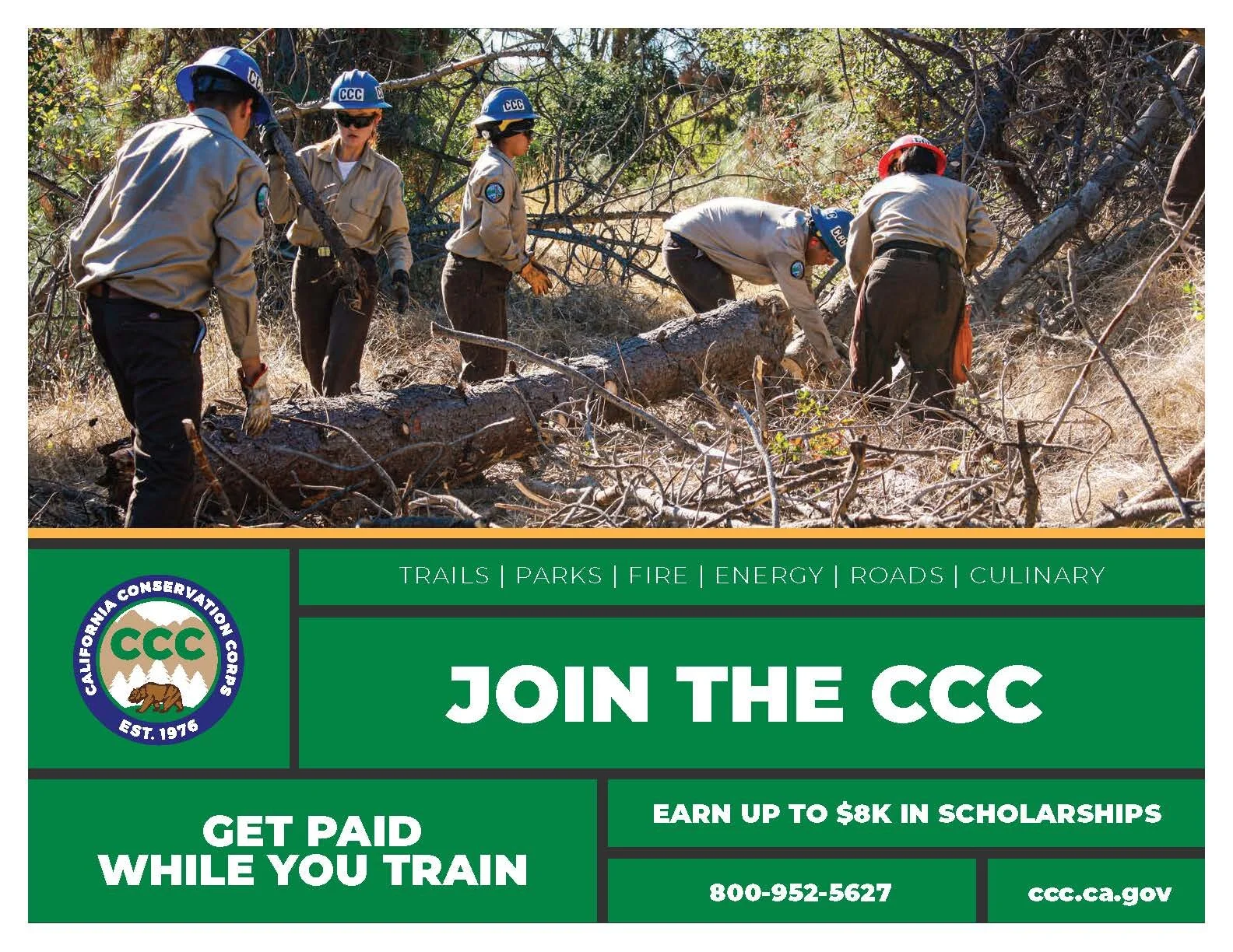 The California Conservation Corps is Hiring! — SORA