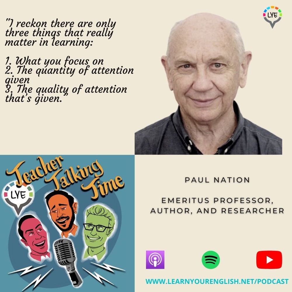 Paul Nation on How Languages are Learned — Learn YOUR English