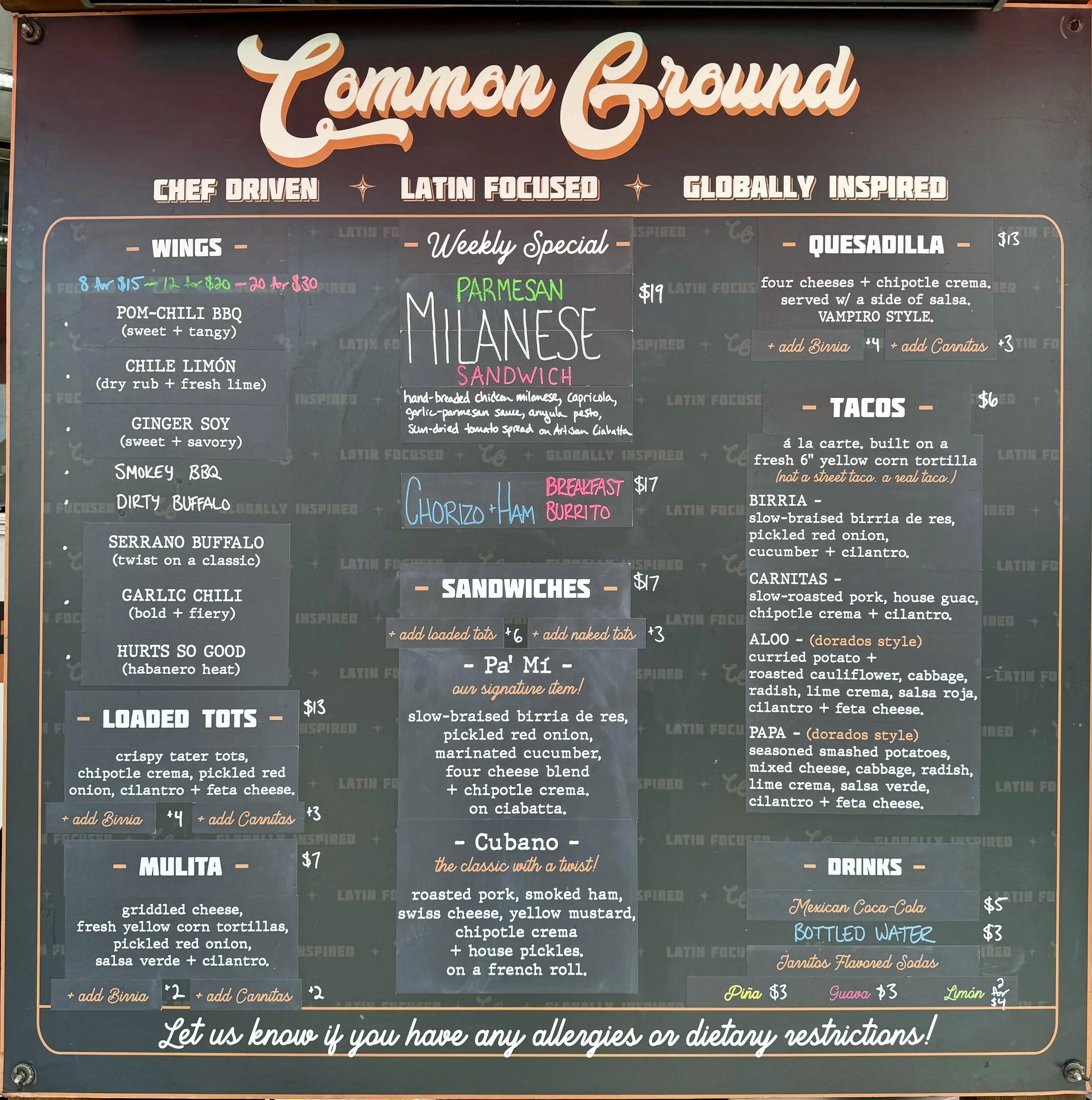 Daily Menu — Common Ground Kitchen™