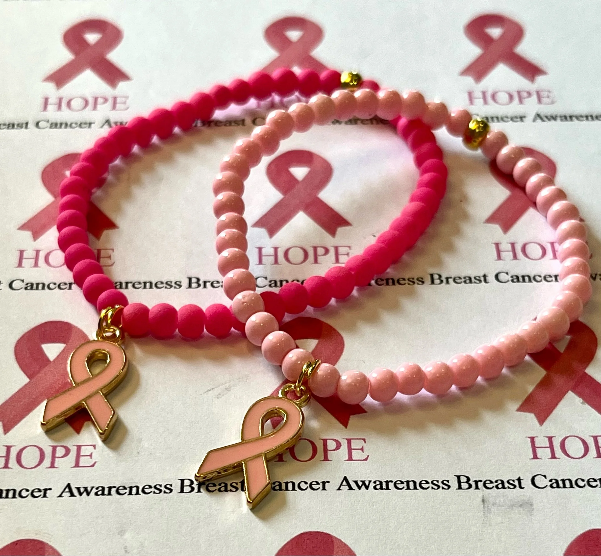 BREAST CANCER AWARENESS CHARITY BRACELET — Wish Handmade Jewellery