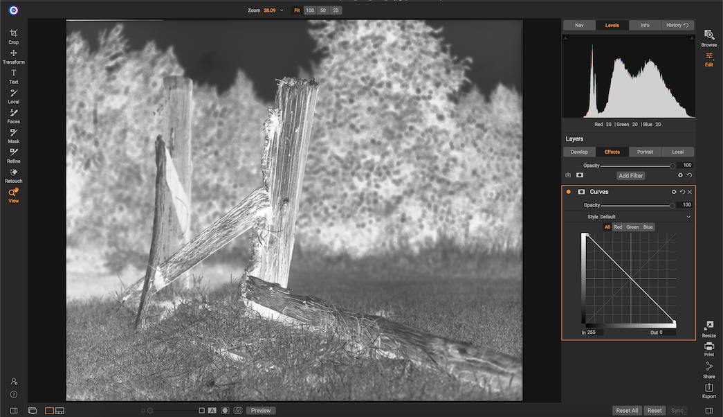 Manten|Photography — How To Create A Black And White Negative With ON1