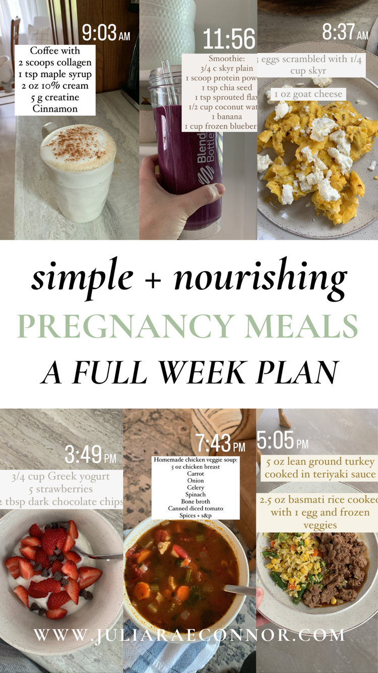 Weekly Pregnancy Meal Plan (100g Protein Per Day!) — Julia Connor