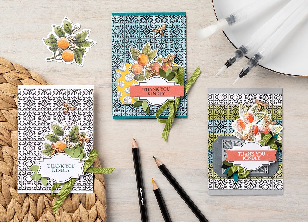 IN STEP WITH BOTANICAL PRINTS — Cards by Christine