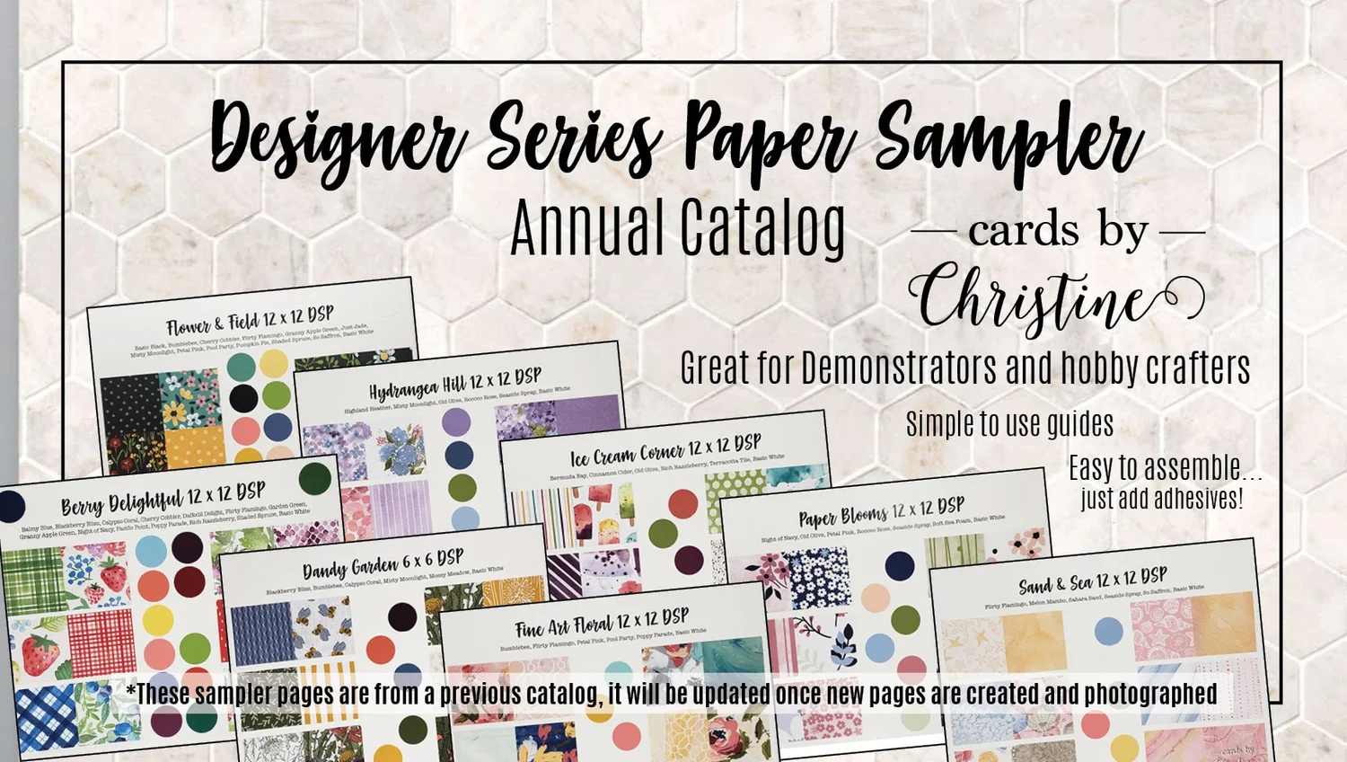 Annual Catalog Designer Series Paper Sampler — Cards by Christine