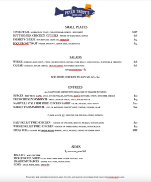 Dining — Peter Trout's Tavern and Inn
