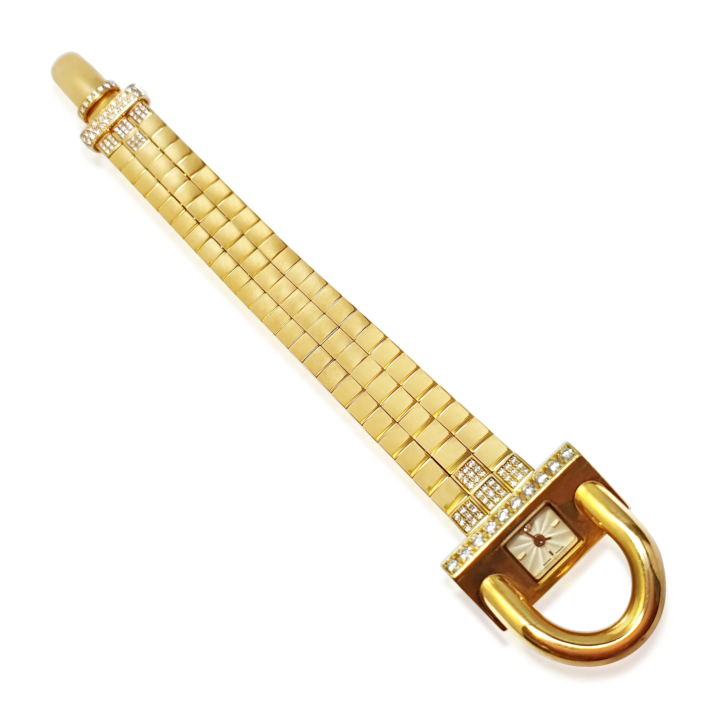 A 18K Yellow Gold and Diamond 'Cadenas' Watch, by Van Cleef & Arpels ...